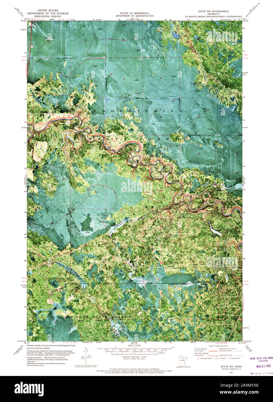 Effie minnesota map hi-res stock photography and images - Alamy