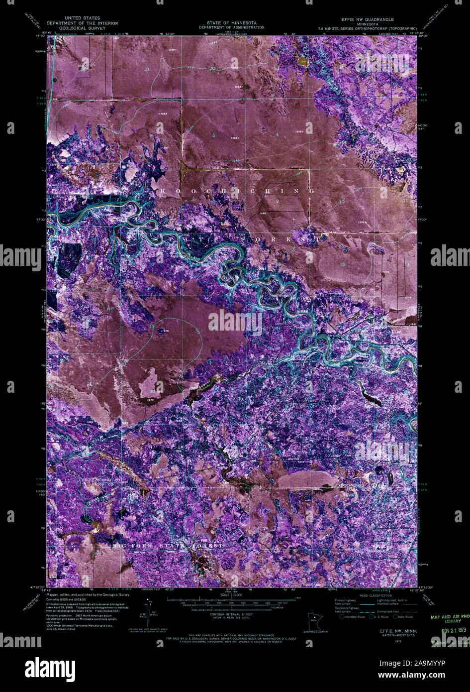 Effie minnesota map hi-res stock photography and images - Alamy