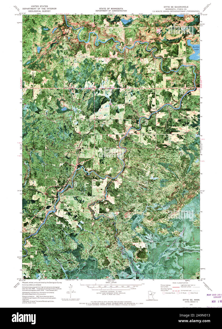Effie minnesota map hi-res stock photography and images - Alamy