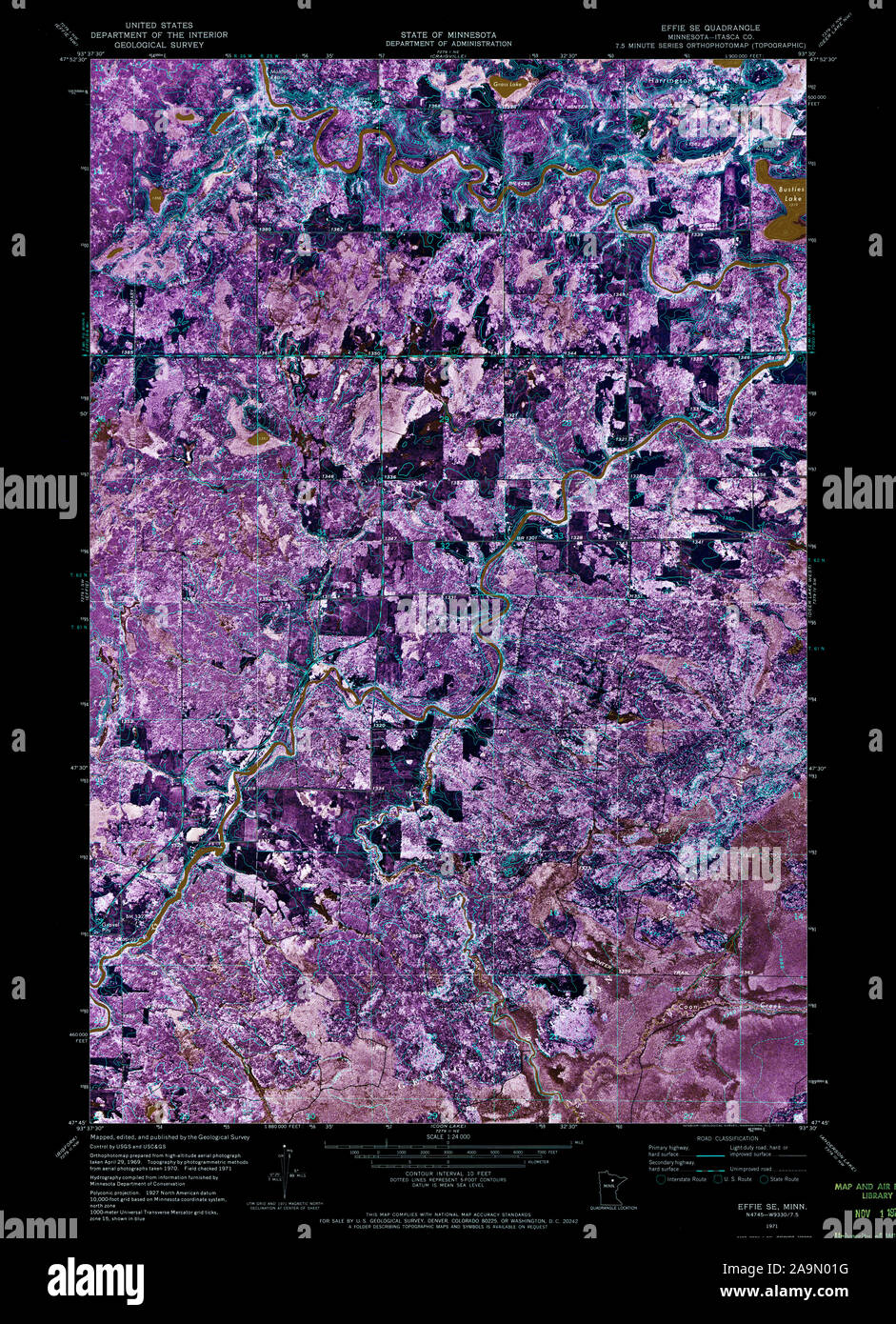 Effie minnesota map hi-res stock photography and images - Alamy