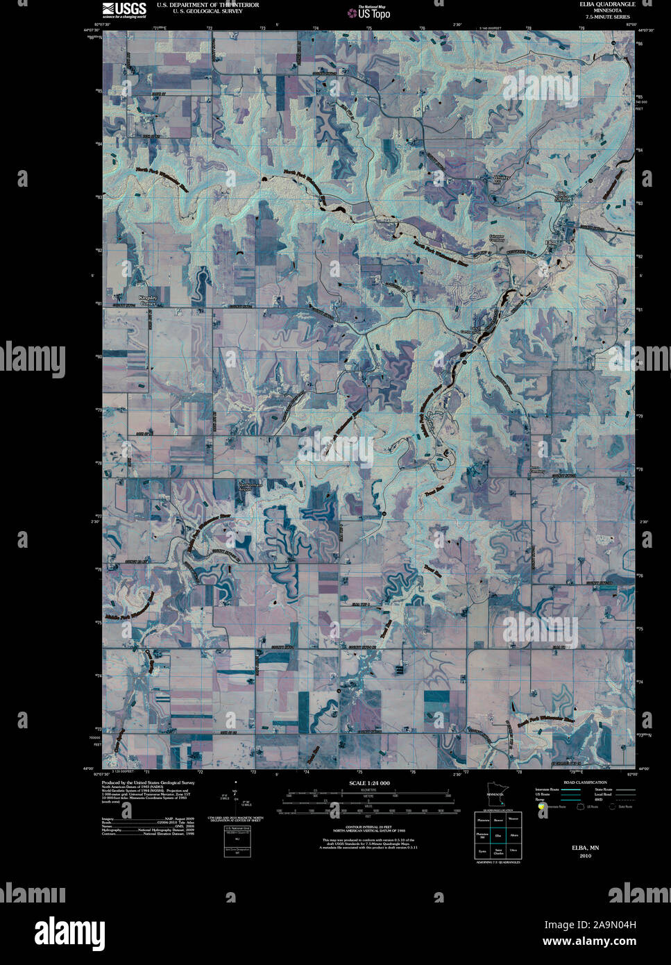 Map of elba minnesota hi-res stock photography and images - Alamy