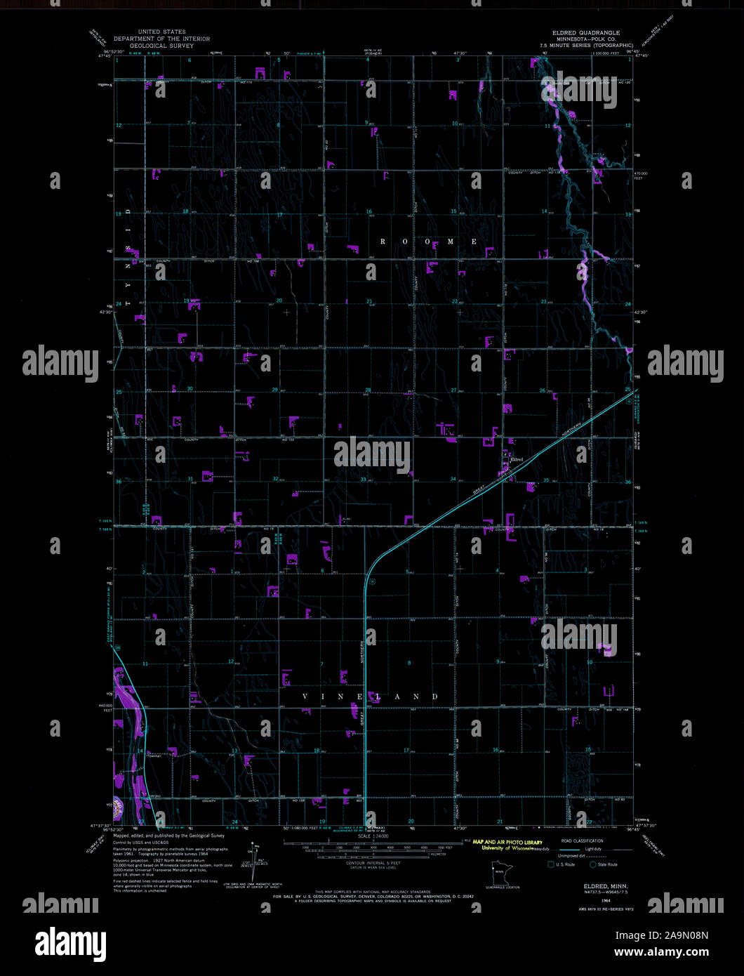 Map of eldred hi-res stock photography and images - Alamy