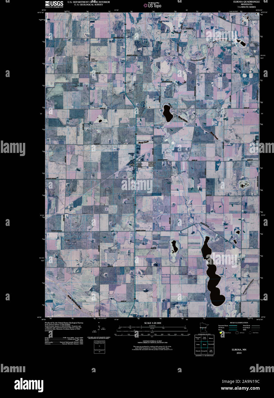 Elrosa minnesota map hi-res stock photography and images - Alamy