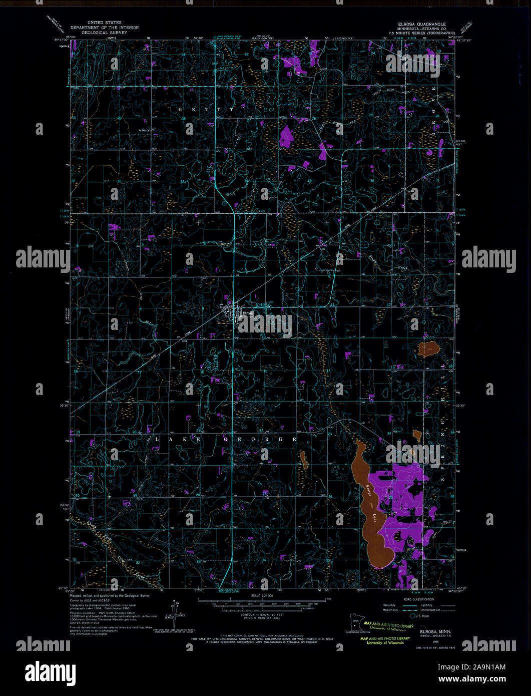 Elrosa minnesota map hi-res stock photography and images - Alamy