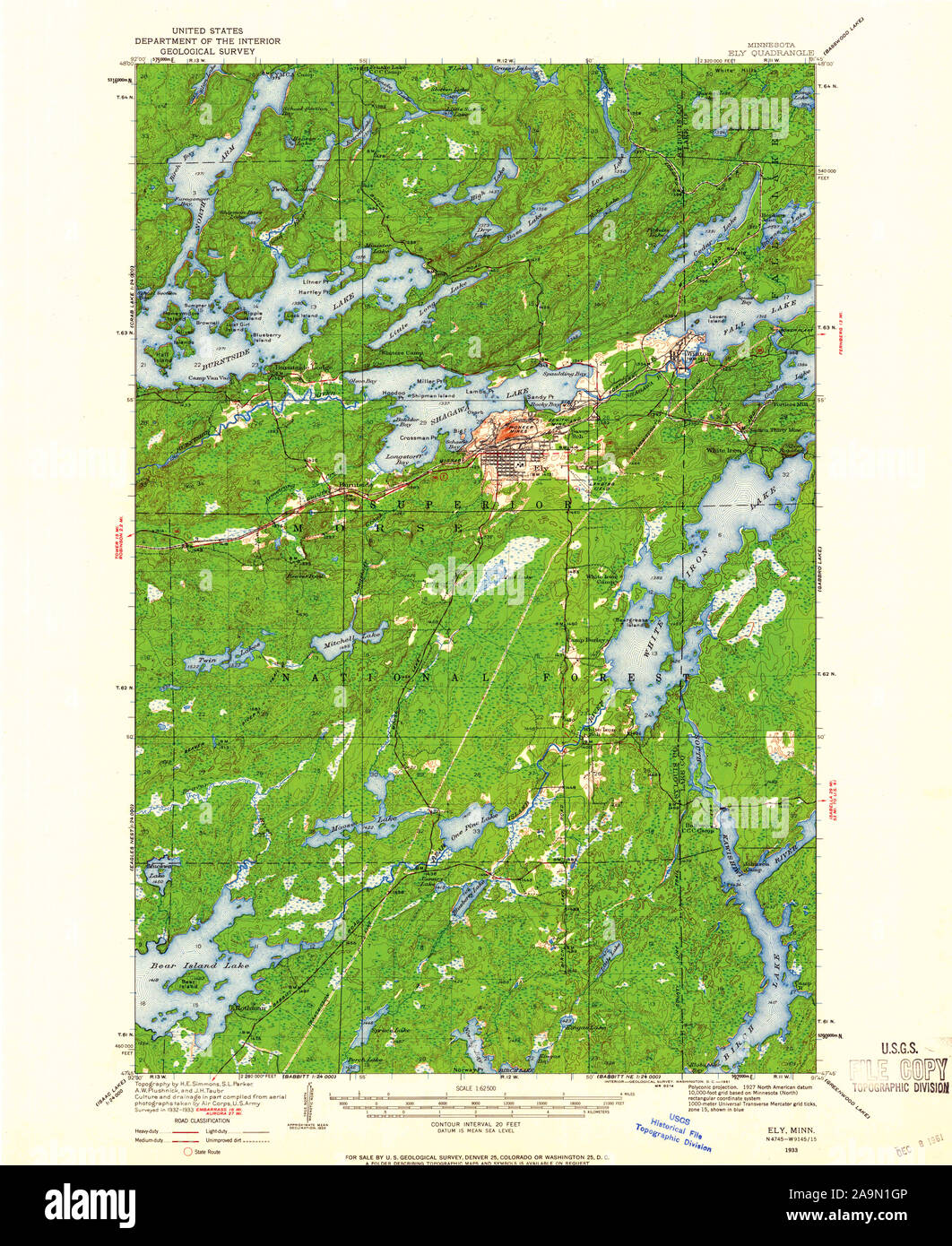 Map of ely minnesota hi-res stock photography and images - Alamy