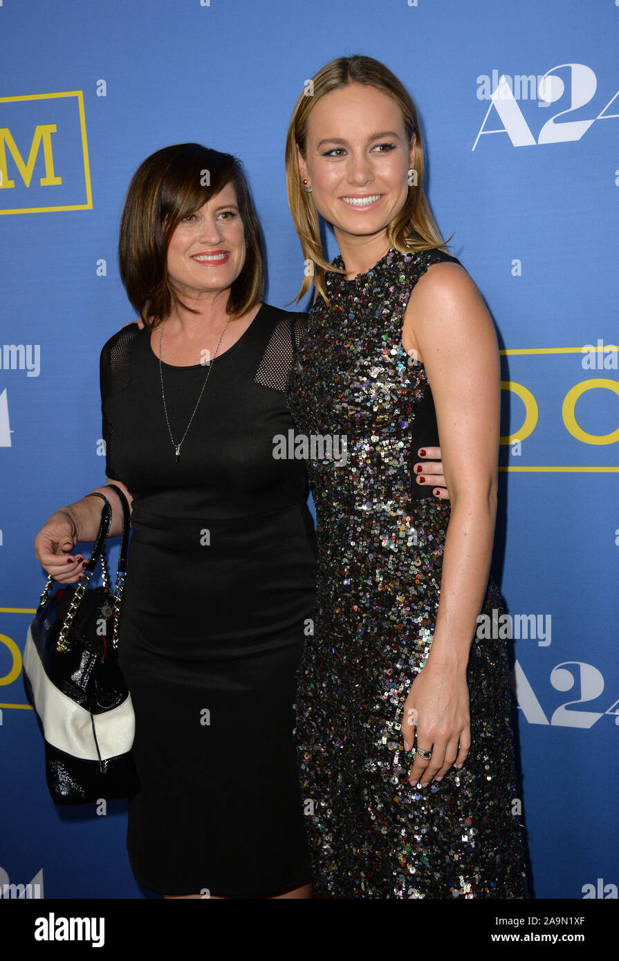 LOS ANGELES, CA. October 13, 2015: Actress Brie Larson & mother at the ...