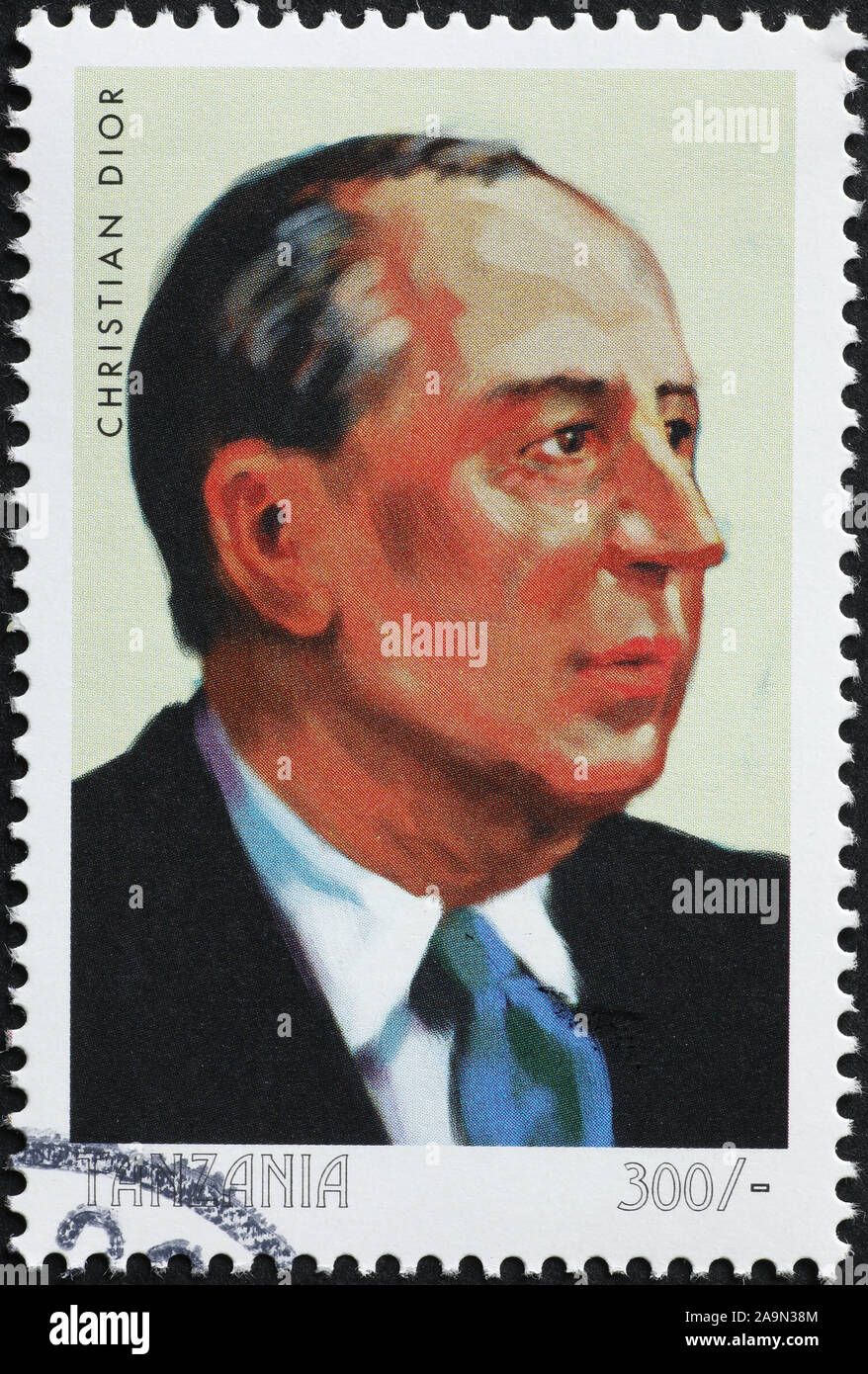 Famous stylist Christian Dior on postage stamp Stock Photo - Alamy