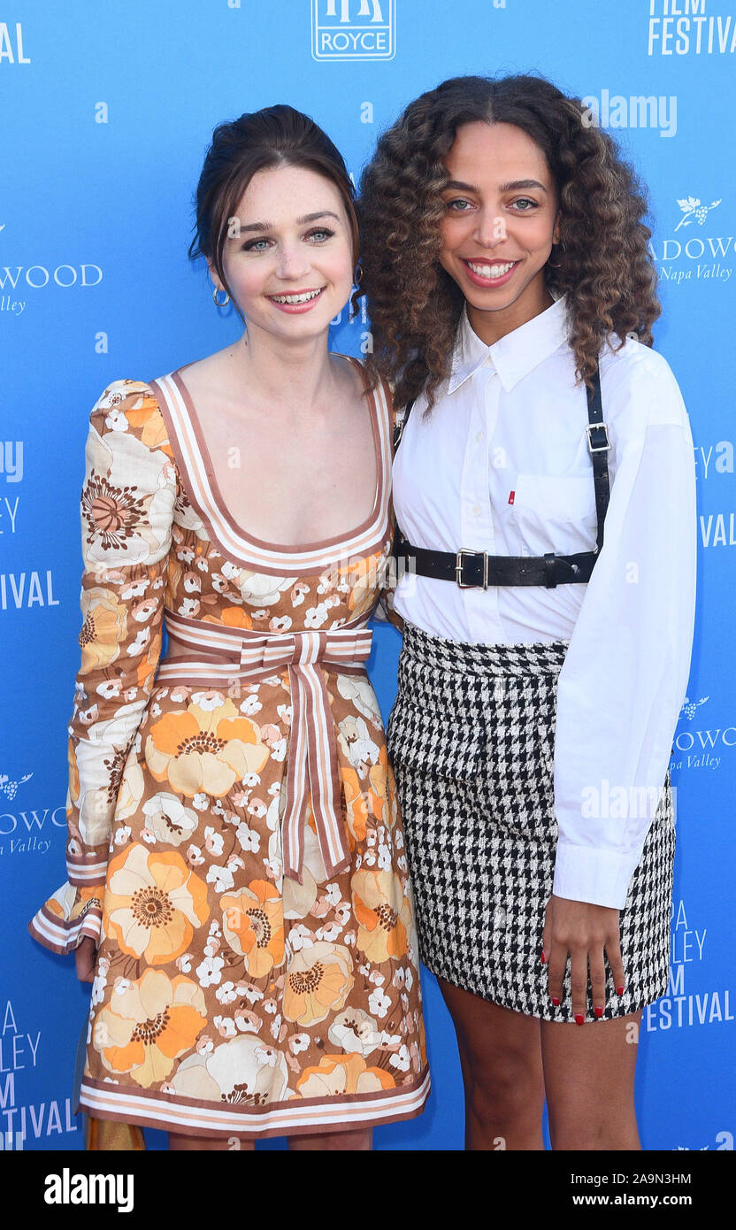 Napa, California, USA. 16th Nov 2019. Actors Jessica Barden and Hayley ...