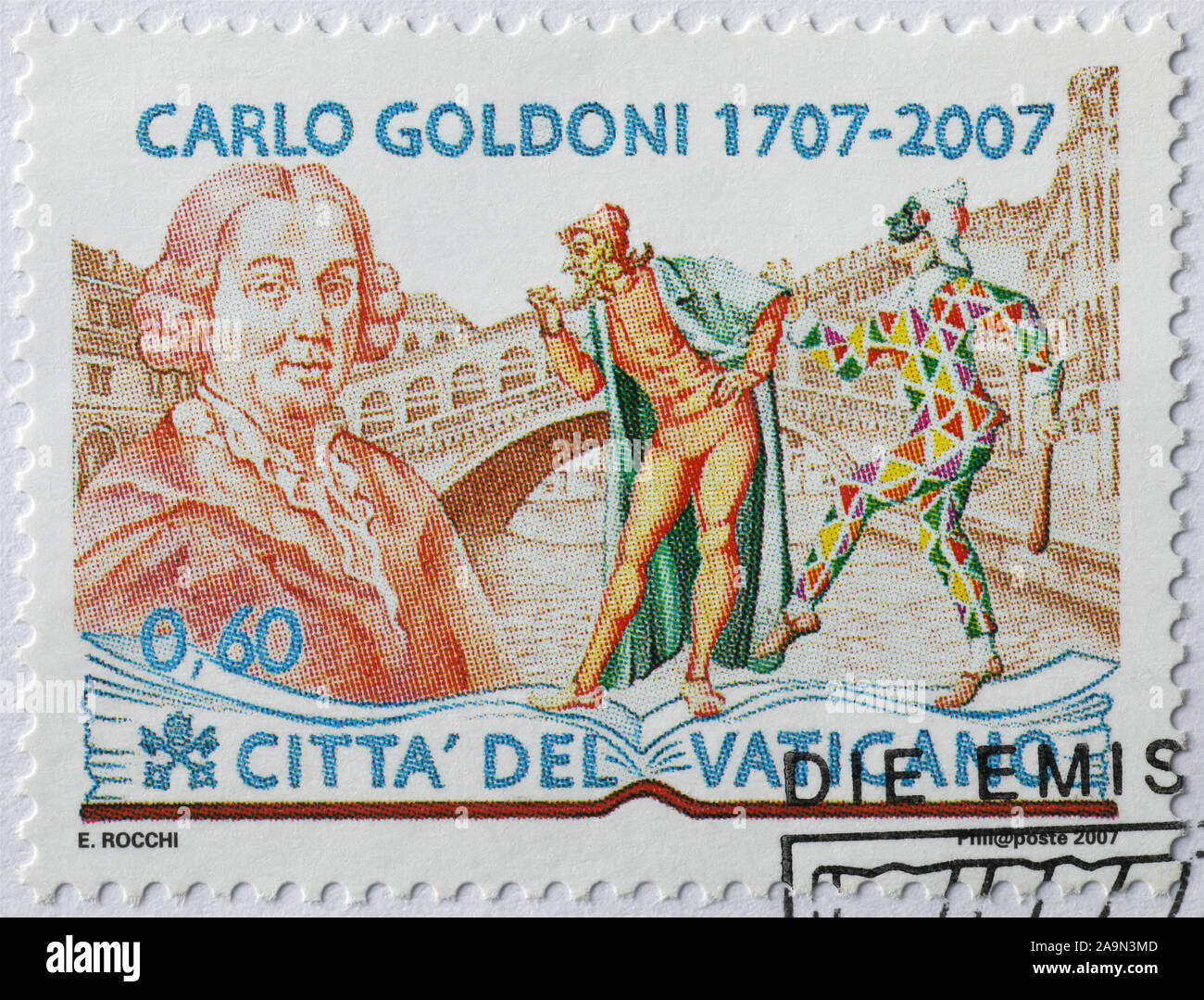Italian playwright Carlo Goldoni on postage stamp Stock Photo - Alamy