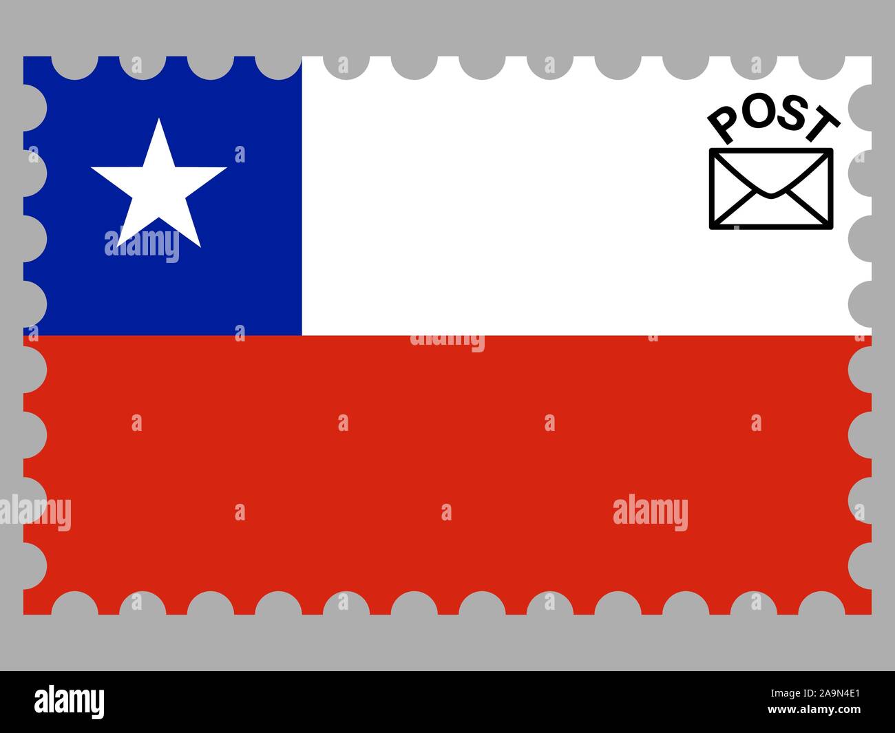 National flag of Republic of Chile. original colors and proportion ...