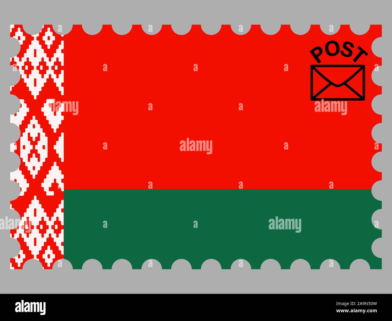 National flag of Republic of Belarus. original colors and proportion ...