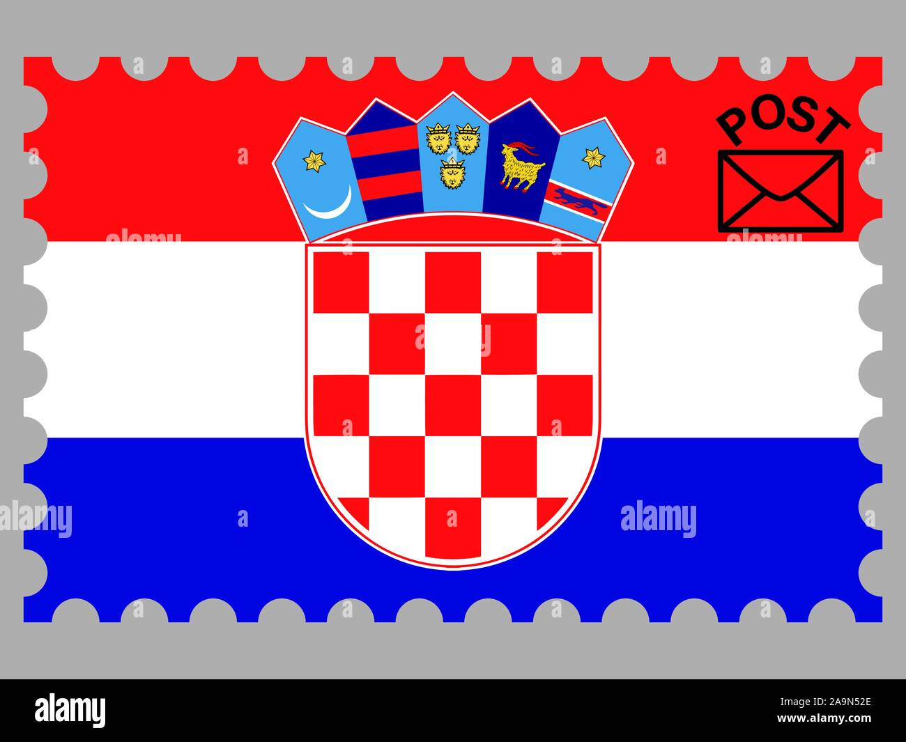 National flag of Republic of Croatia. original colors and proportion ...