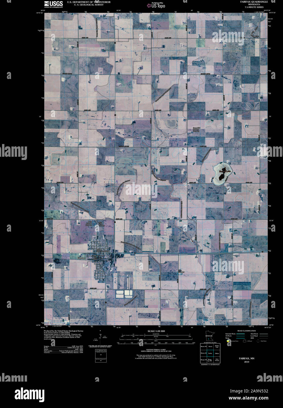 Map of fairfax minnesota hi-res stock photography and images - Alamy