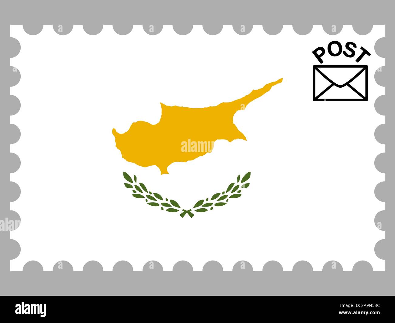 National flag of Republic of Cyprus. original colors and proportion ...