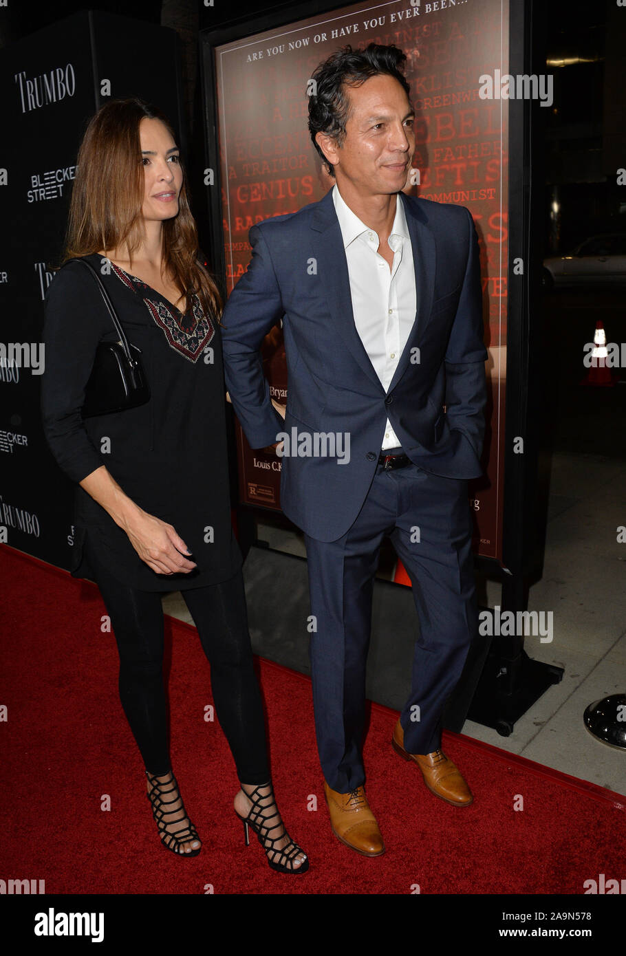 BEVERLY HILLS, CA - OCTOBER 27, 2015: Benjamin Bratt & wife Talisa Soto ...
