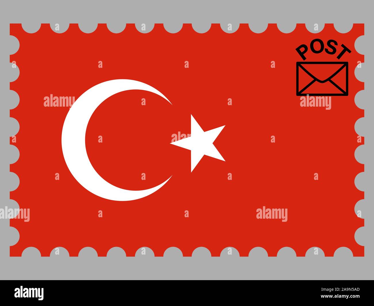 Beautiful national flag of Republic of Turkey, original colors and ...