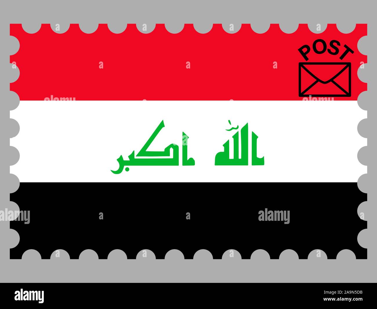 National flag of Republic of Iraq . original colors and proportion ...