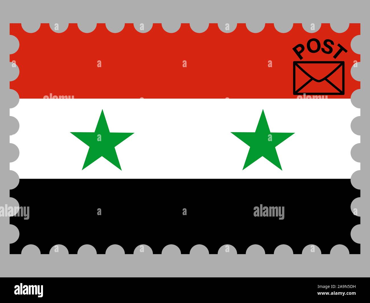 Beautiful national flag of Syrian Arab Republic. original colors and ...