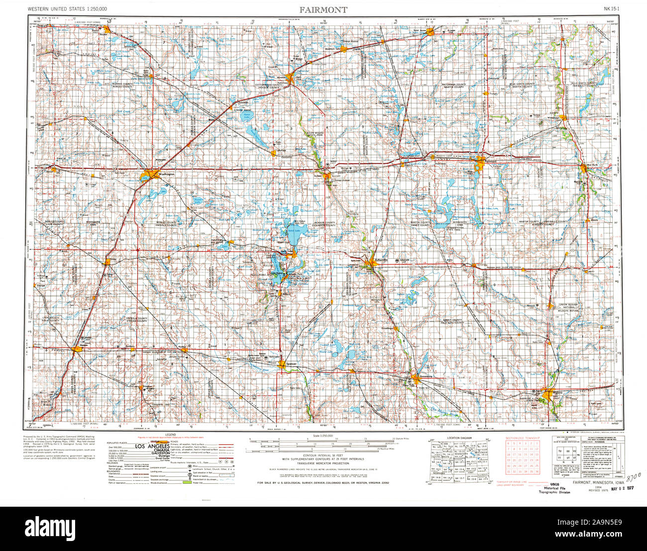 Map of fairmont minnesota Cut Out Stock Images & Pictures - Alamy