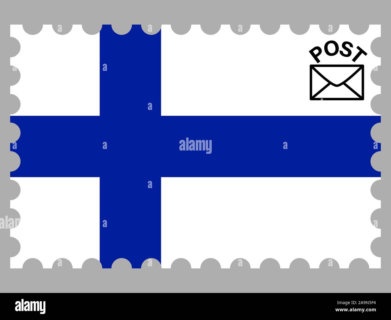 National flag of Republic of Finland. original colors and proportion ...