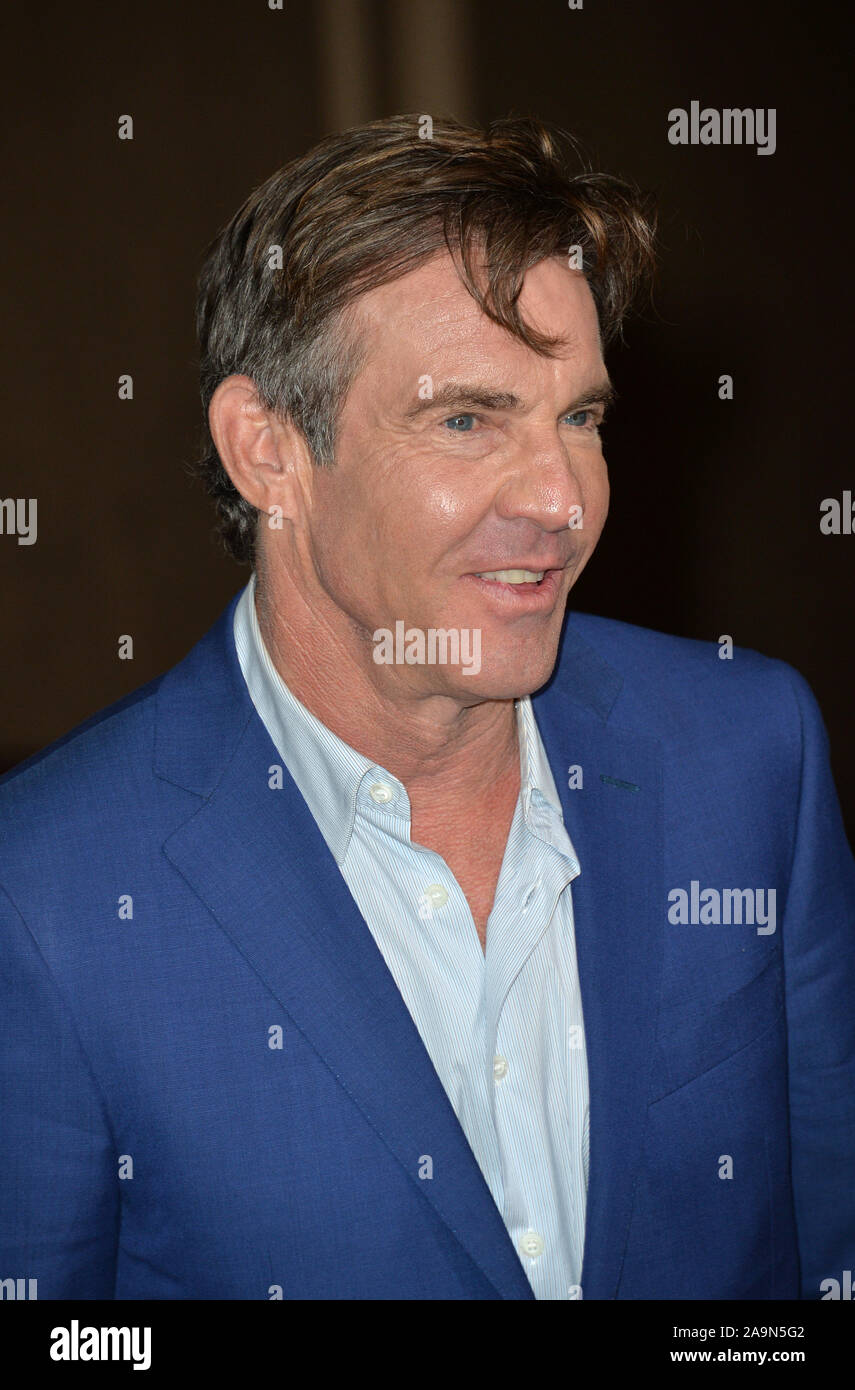 CULVER CITY, CA - OCTOBER 29, 2015: Dennis Quaid at the premiere for ...