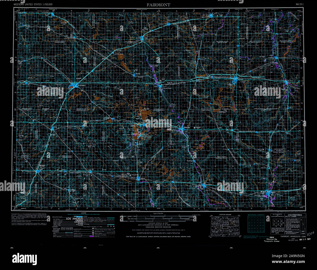Map of fairmont minnesota hi-res stock photography and images - Alamy