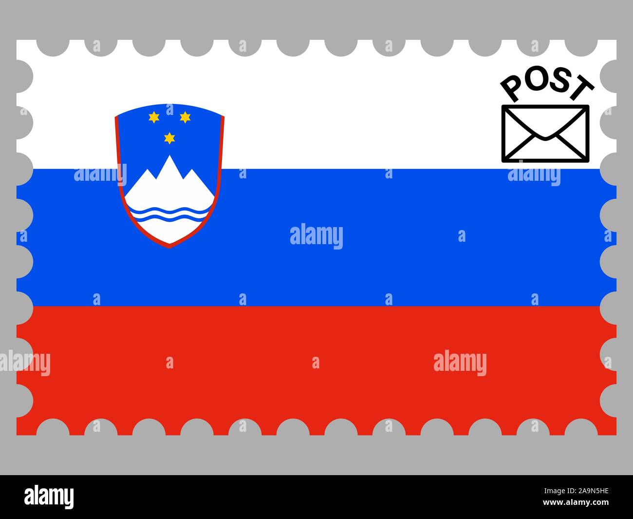 Beautiful national flag of Republic of Slovenia. original colors and ...