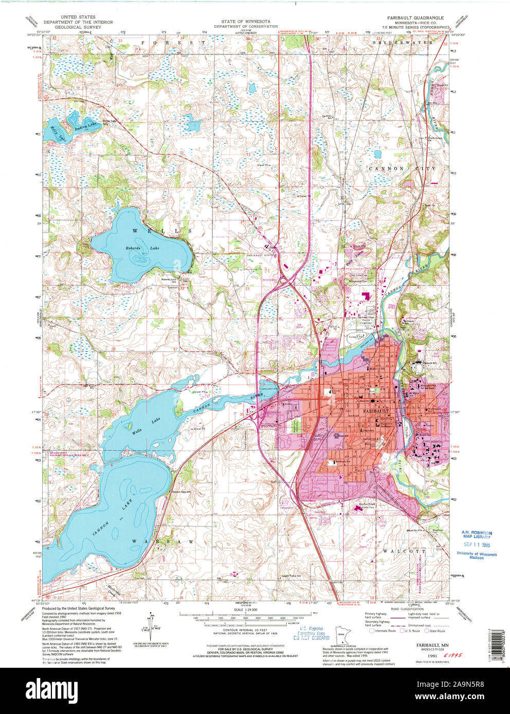 Map of faribault minnesota hi-res stock photography and images - Alamy