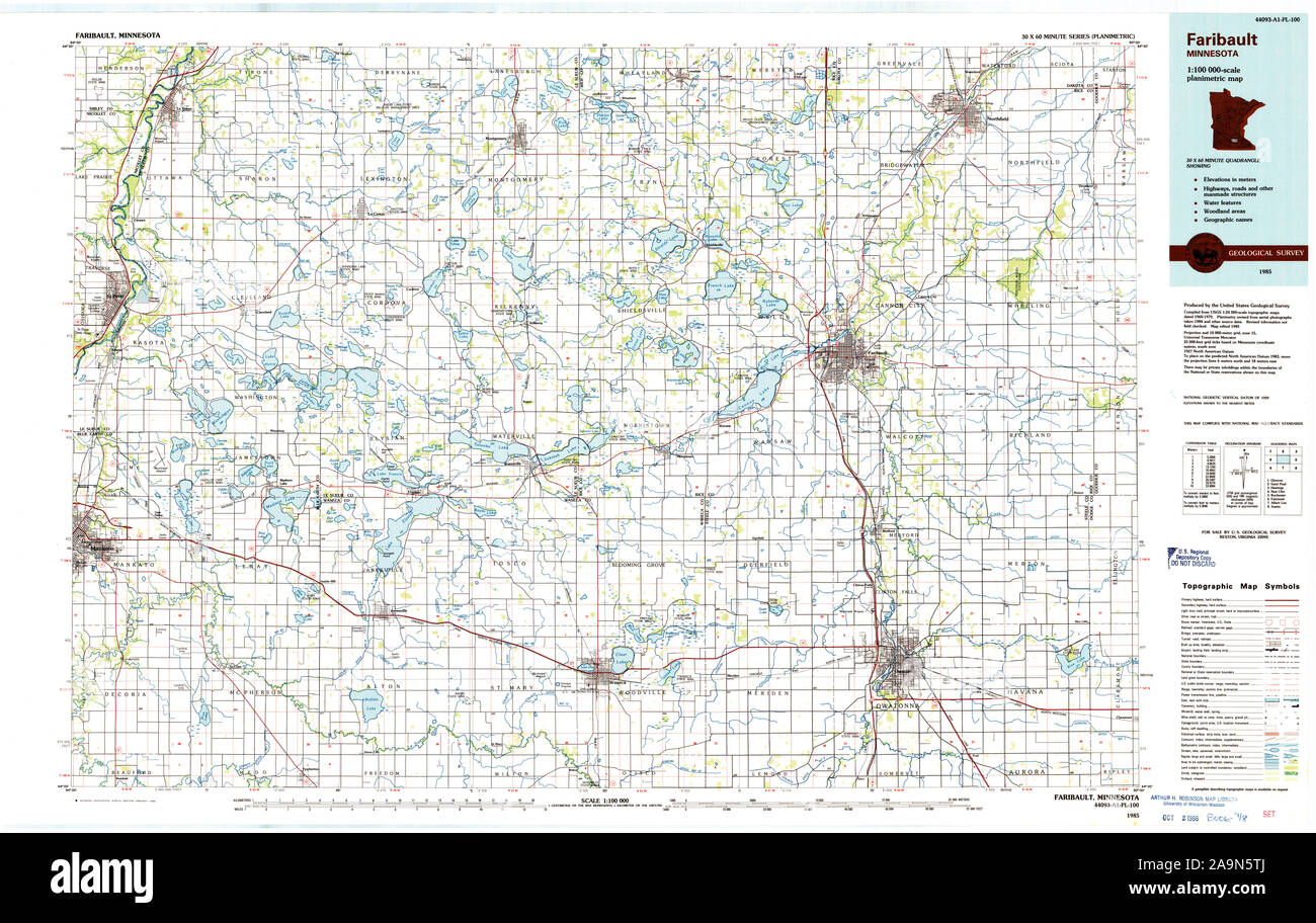 Map of faribault hi-res stock photography and images - Alamy