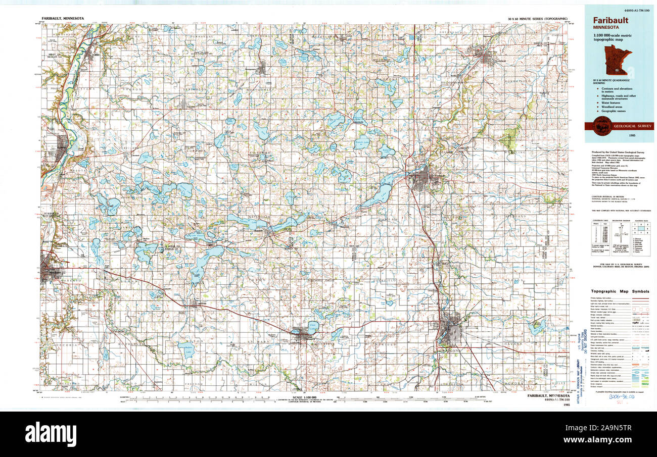 Map of faribault hi-res stock photography and images - Alamy