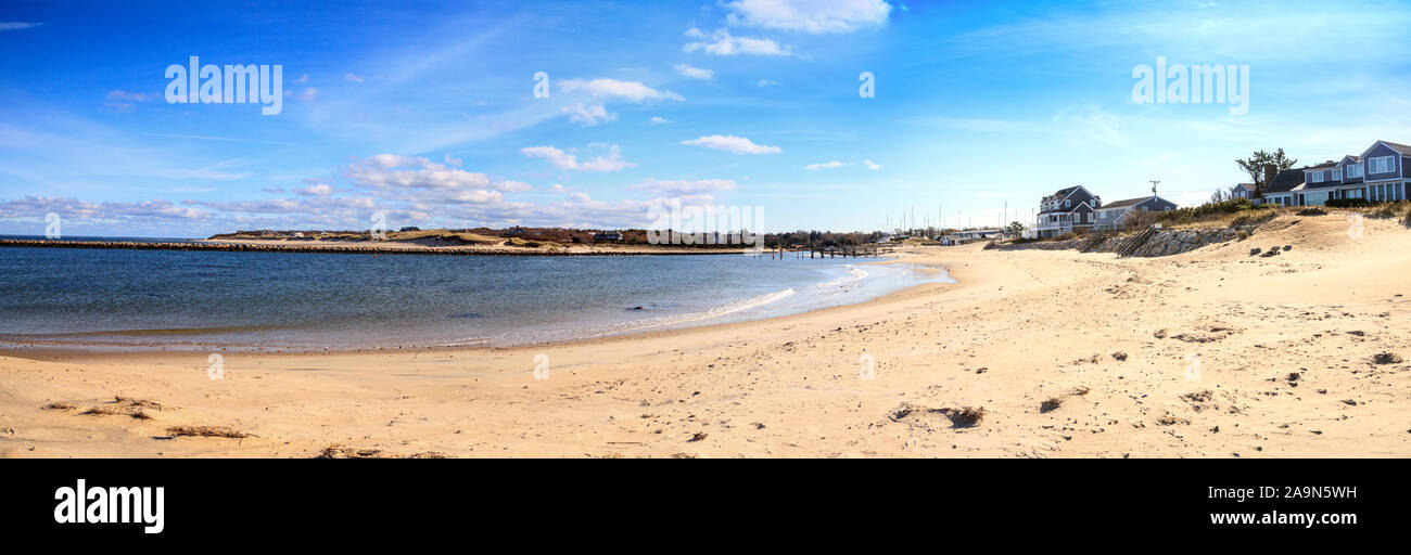 Sea Street Beach in Dennis, Massachusetts on Cape Cod in the fall Stock ...