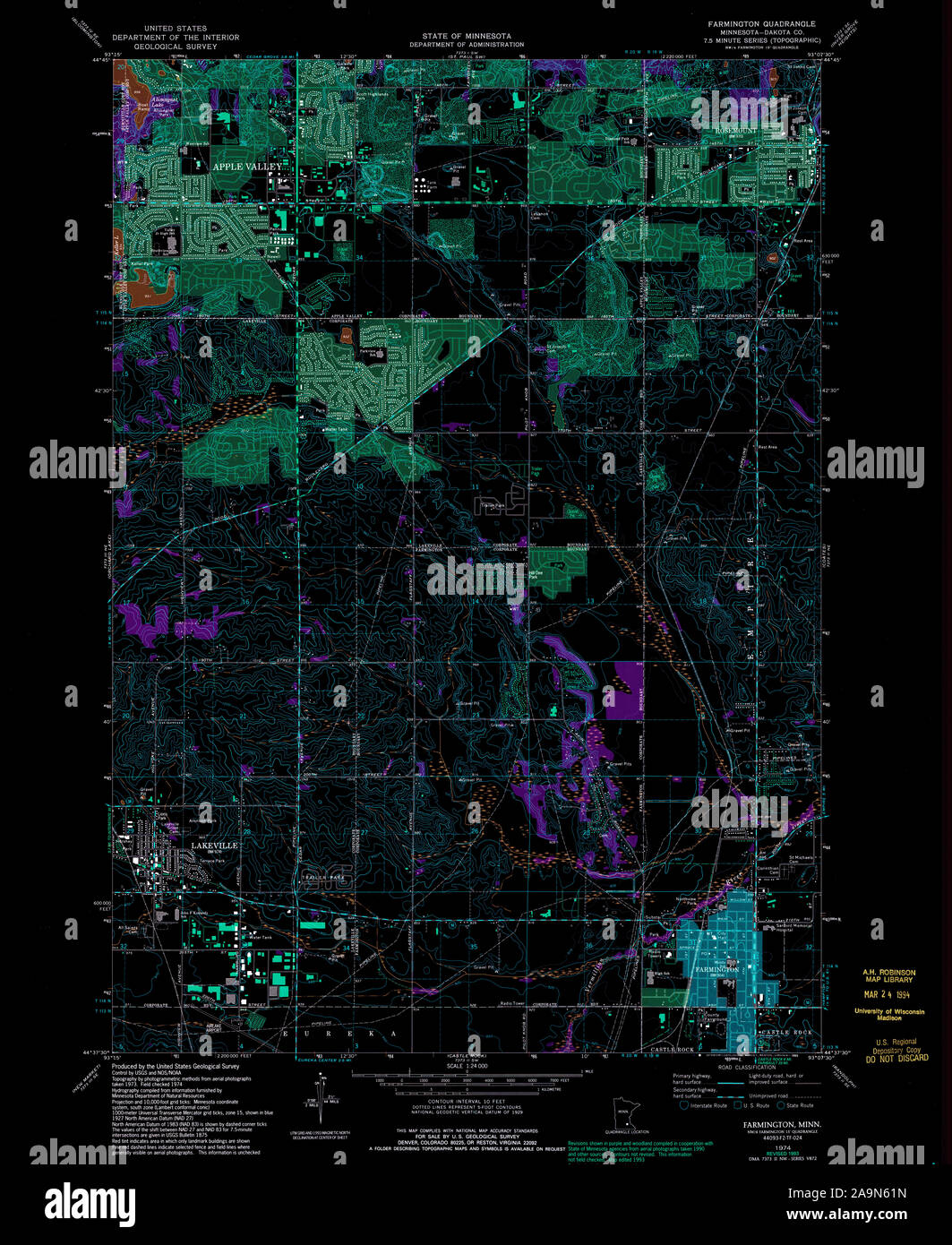 Map of farmington minnesota hi-res stock photography and images - Alamy
