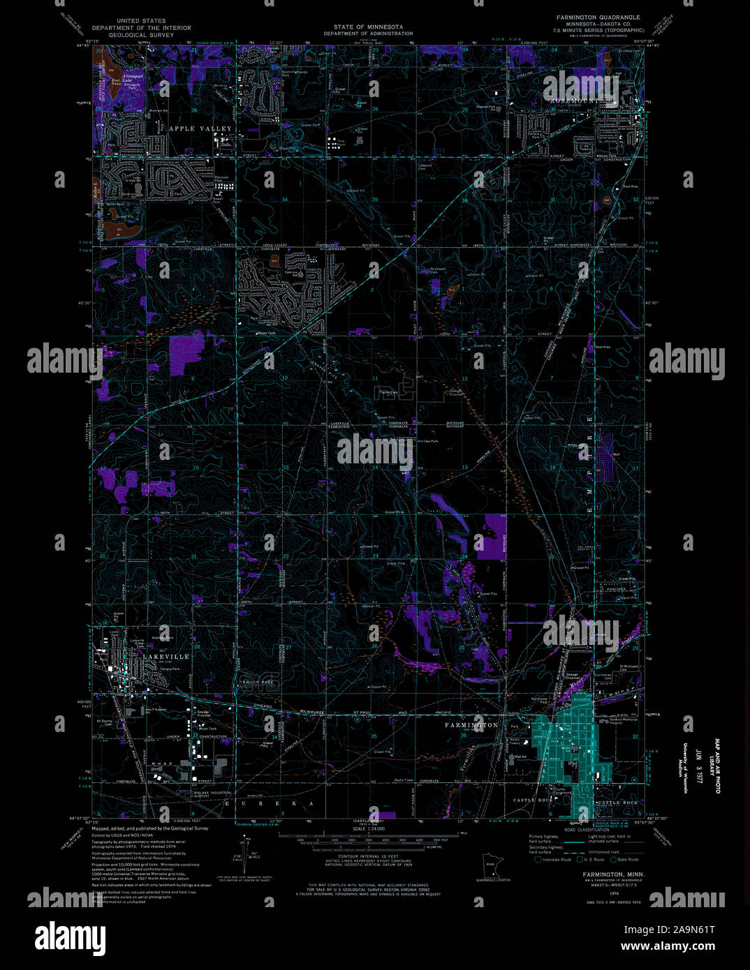 Map of farmington minnesota hi-res stock photography and images - Alamy