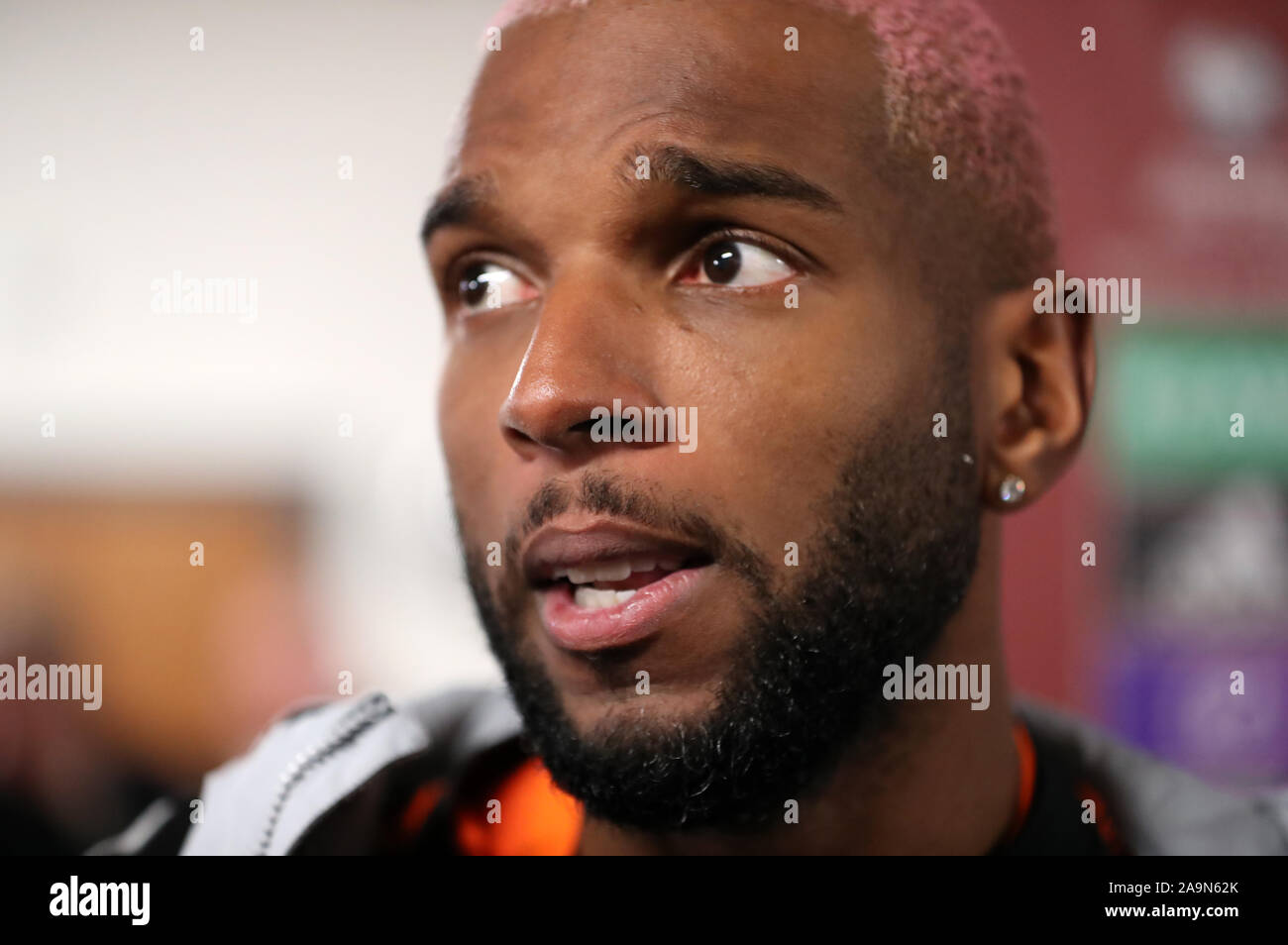 Netherlands' Ryan Babel in a post-match interview during the UEFA Euro ...