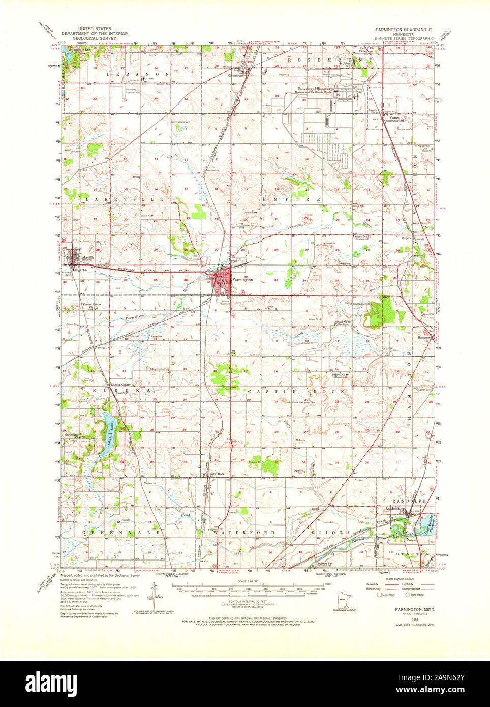 Farmington minnesota map hi-res stock photography and images - Alamy