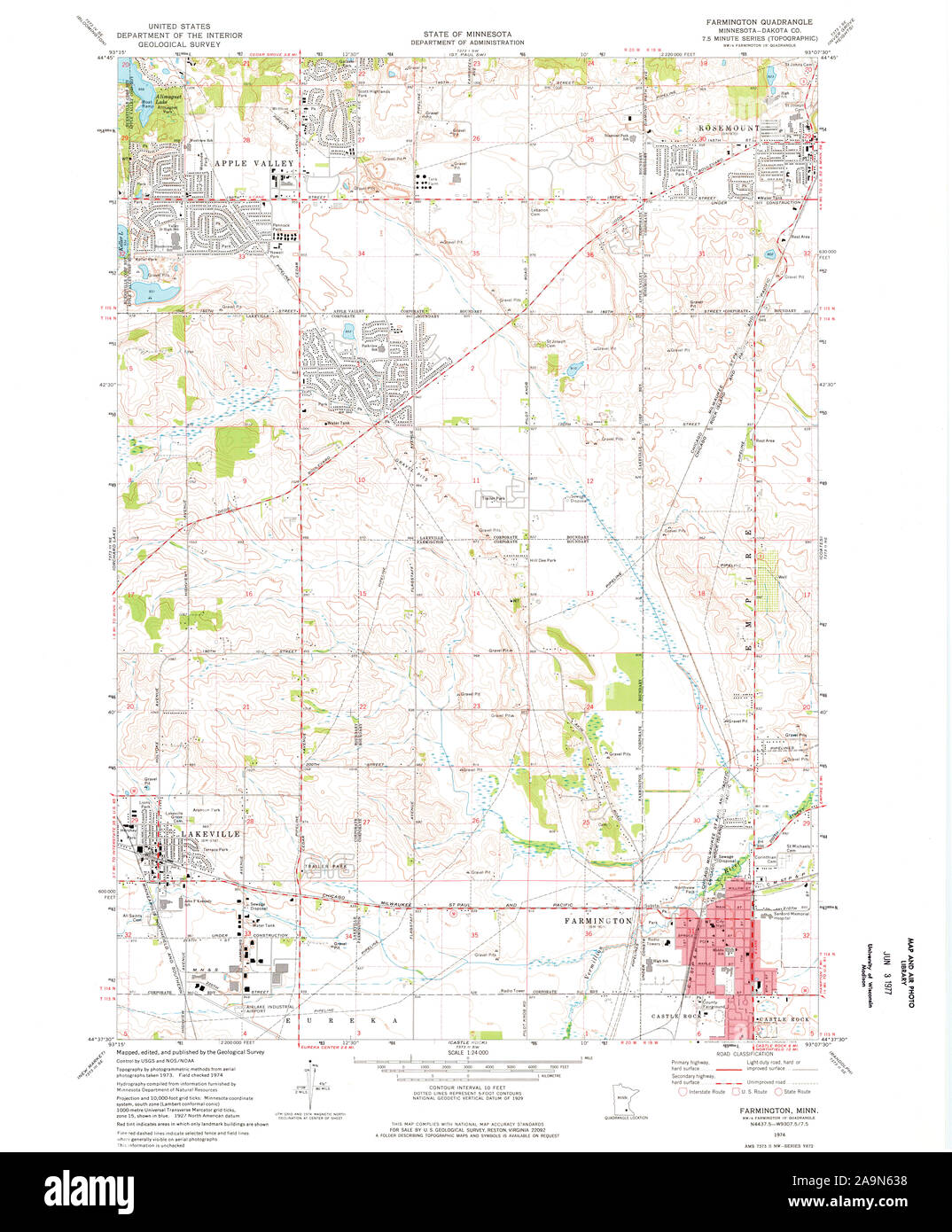 Map of farmington minnesota hi-res stock photography and images - Alamy