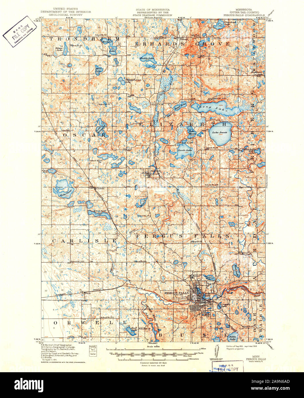 Map of fergus falls hi-res stock photography and images - Alamy