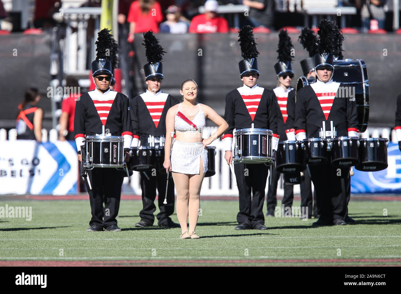 Las Vegas, NV, USA. 16th Nov, 2019. Members of the UNLV Marching Band ...