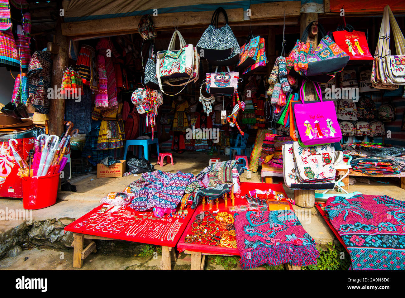 Sapa, Vietnam - 14th October 2019: Gifts and souvenirs for sale at ...