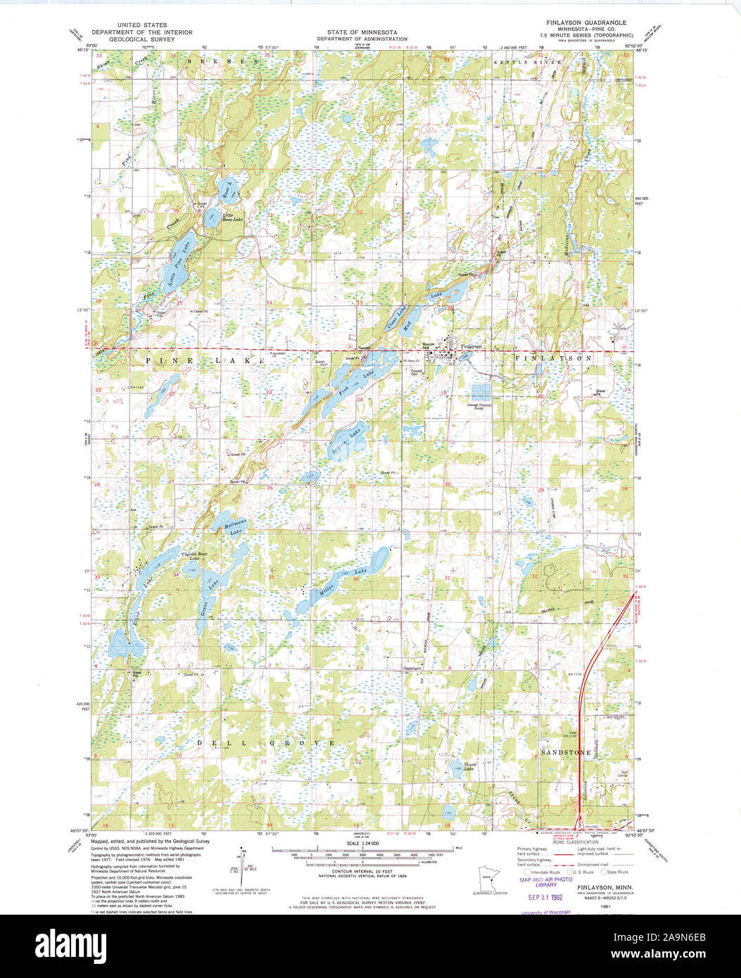 Finlayson minnesota map hi-res stock photography and images - Alamy