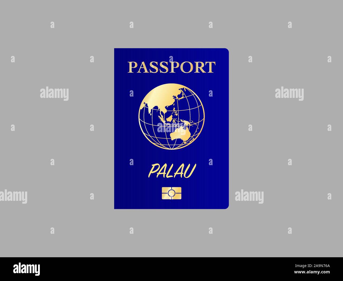 Beautiful national flag of Republic of Palau. original colors and ...