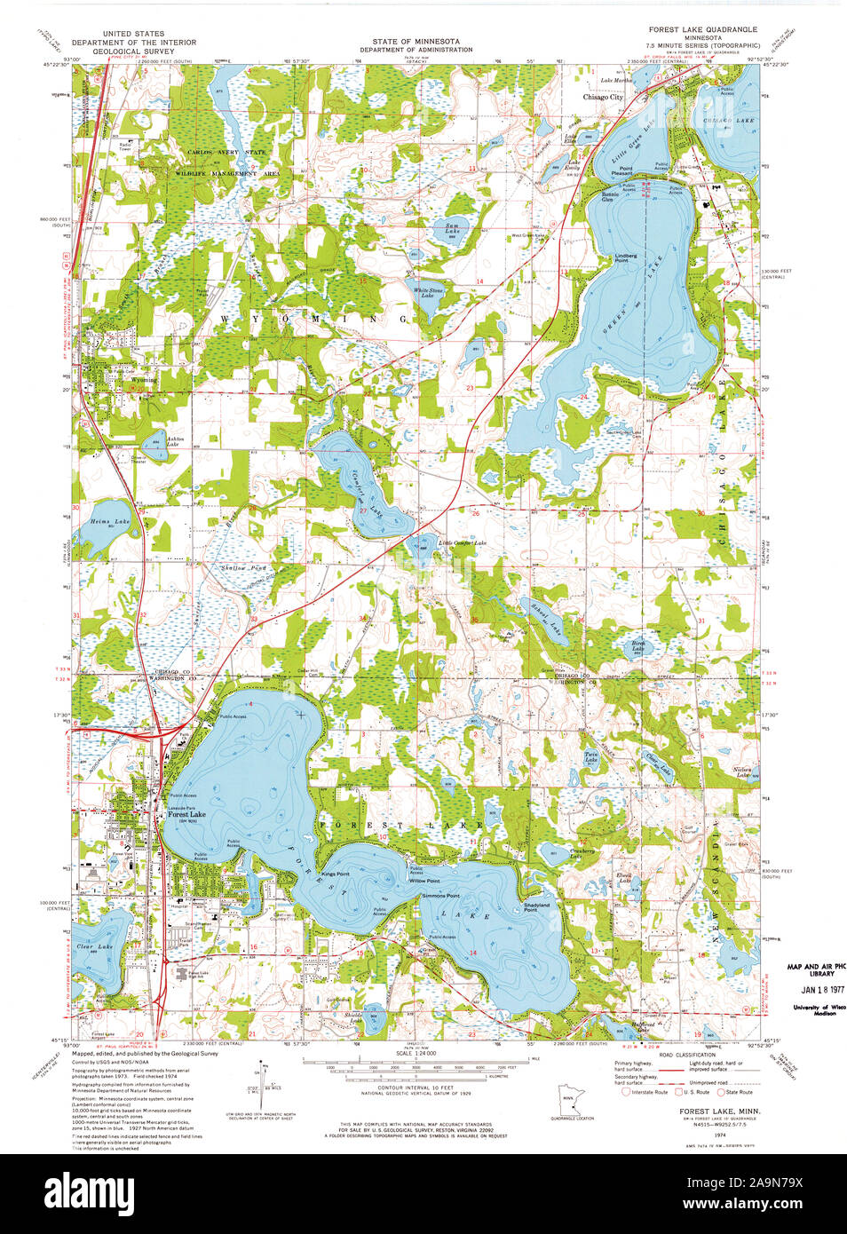 Forest lake minnesota Cut Out Stock Images & Pictures - Alamy