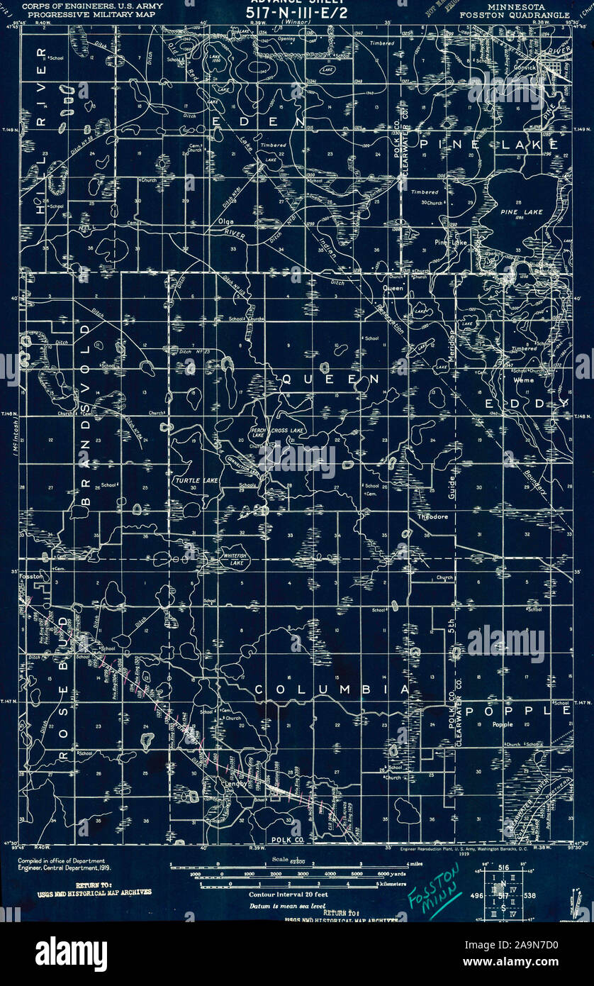 Map of fosston hi-res stock photography and images - Alamy