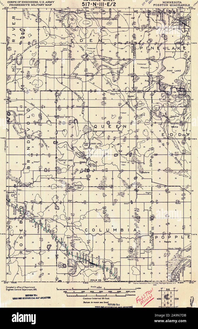 Map of fosston hi-res stock photography and images - Alamy