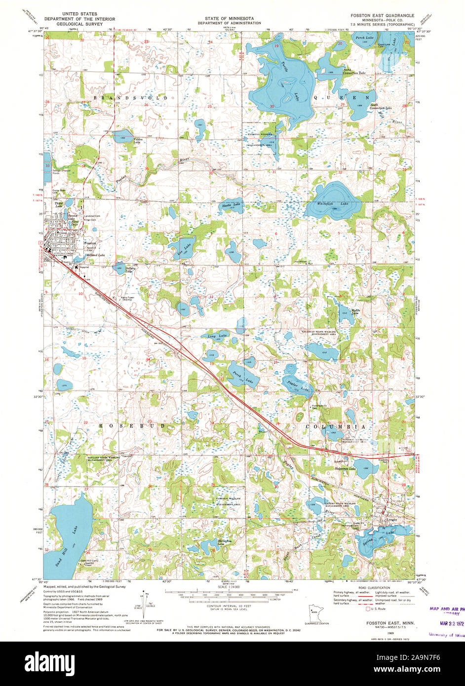 Map of fosston hi-res stock photography and images - Alamy