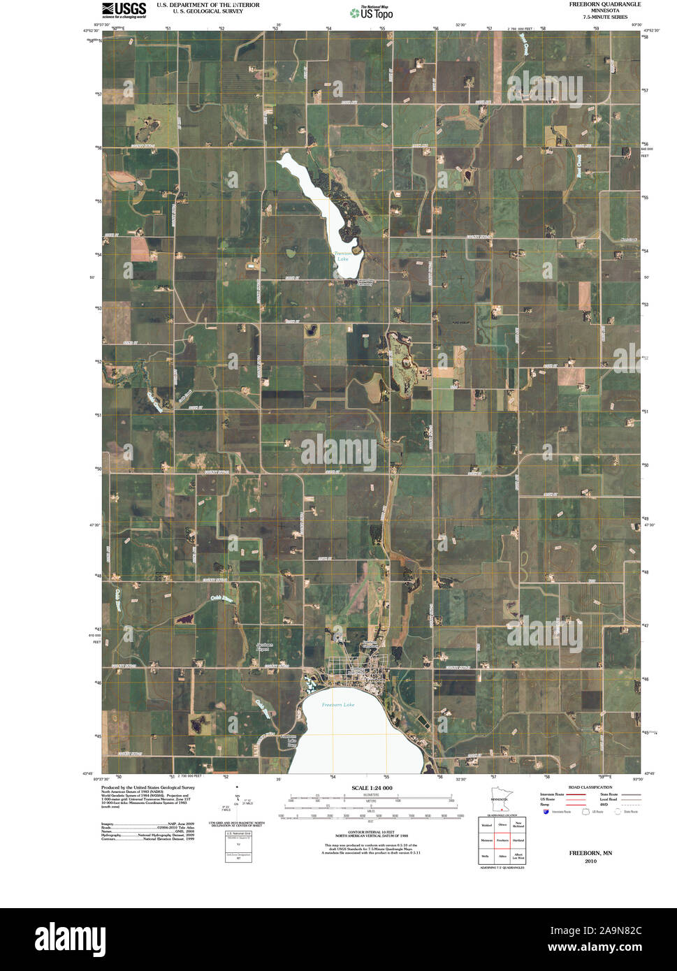 Map of freeborn hi-res stock photography and images - Alamy