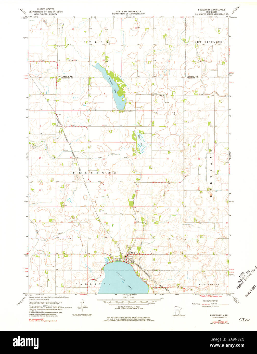 Map of freeborn hi-res stock photography and images - Alamy