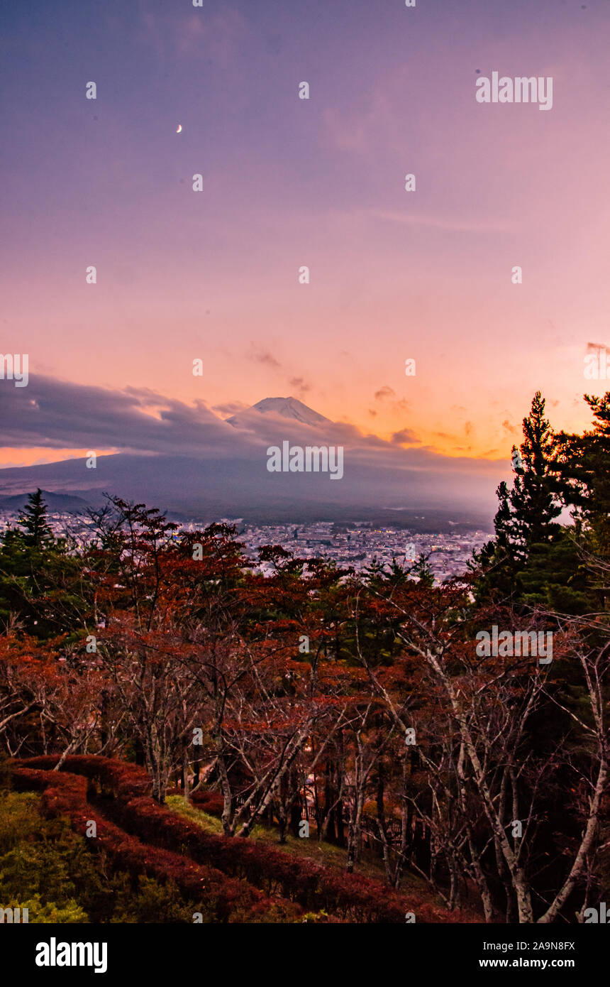 Mount Fuji views from Fujiyoshida, Japan Stock Photo - Alamy