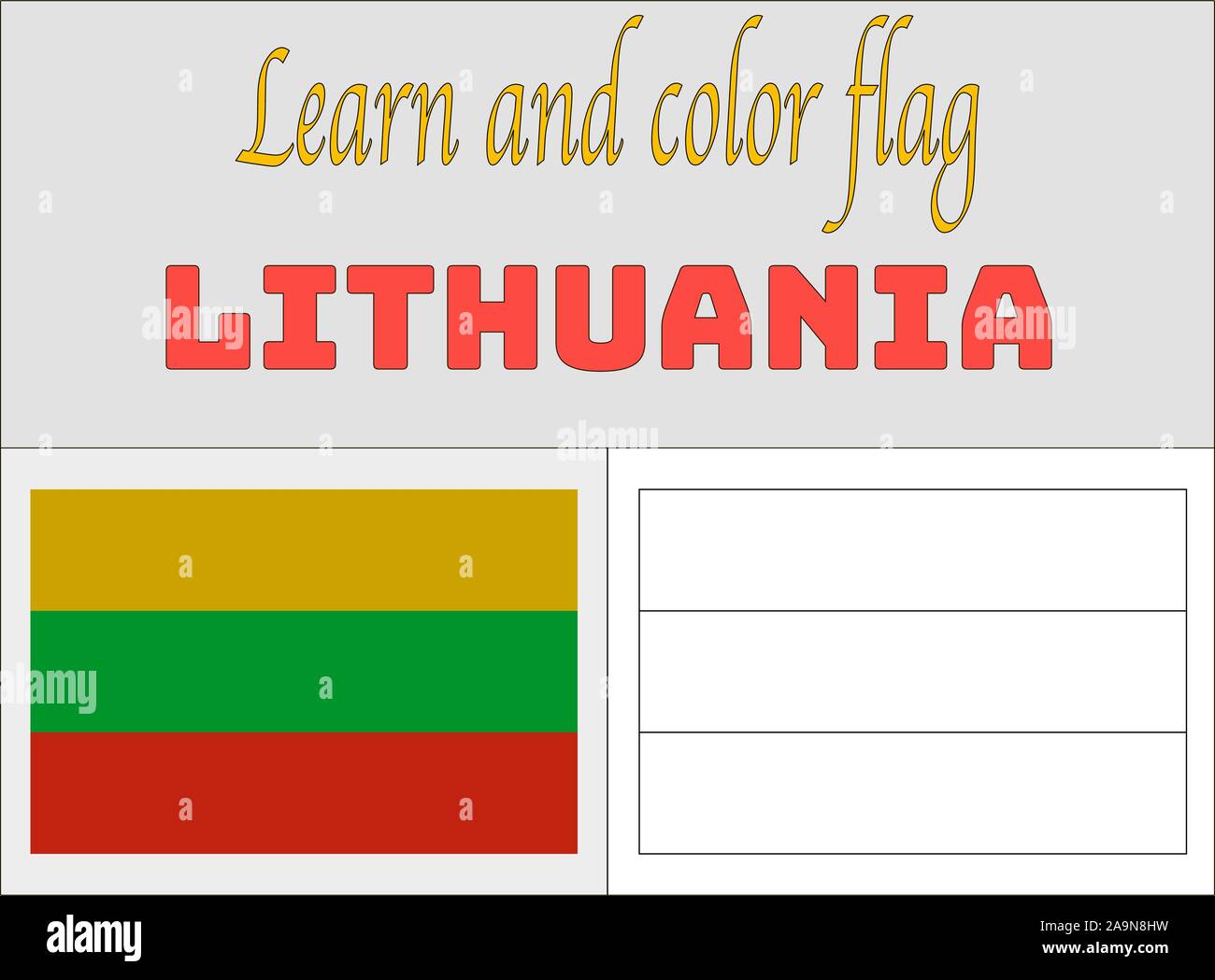 National flag Coloring Book pages for Education and learning. original ...