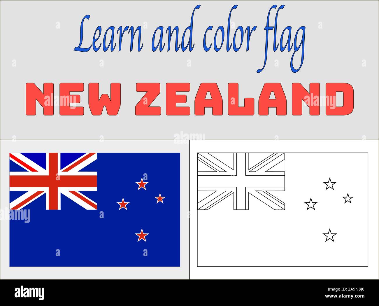 National flag Coloring Book pages for Education and learning. original ...